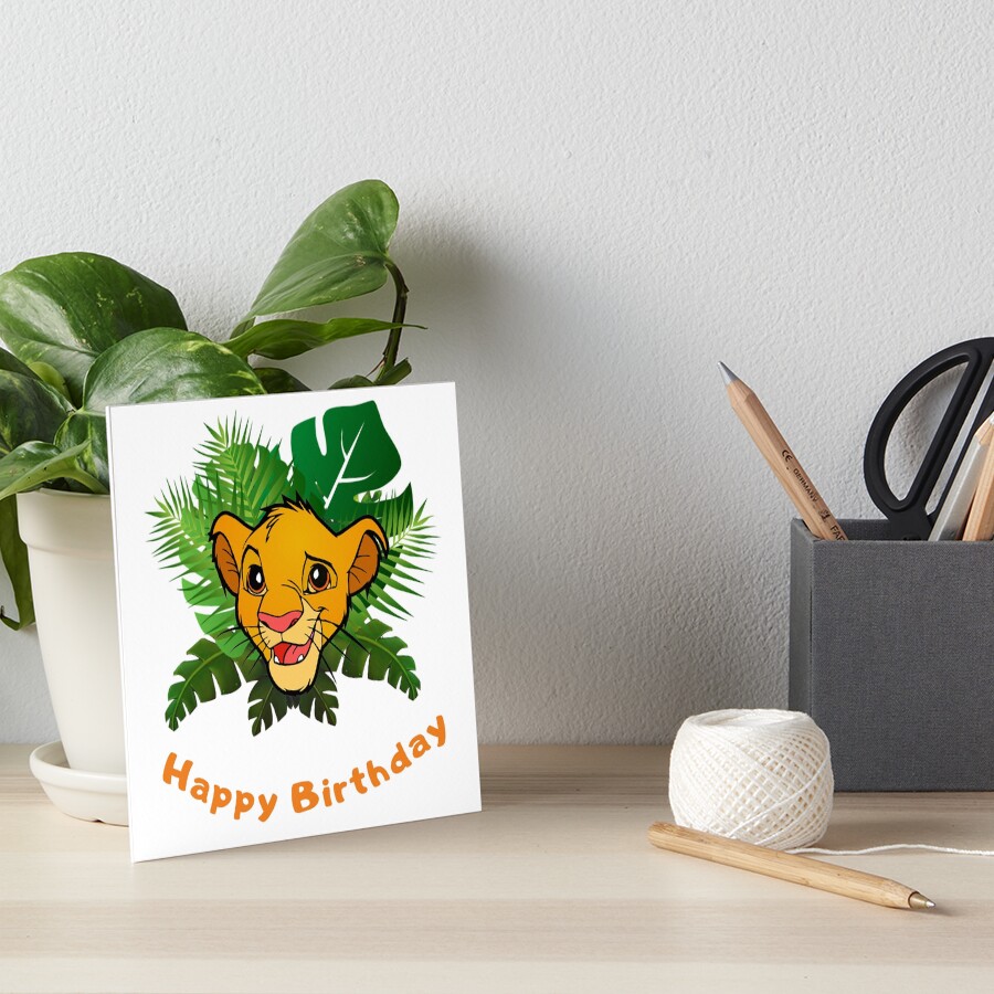 "Happy Birthday - Lion King - Simba" Art Board Print by RotemButzian ...