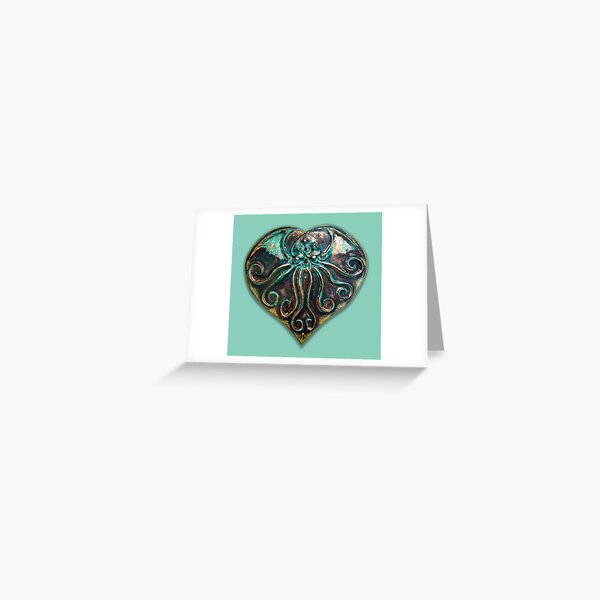 "Cthulhu Love Heart Obey Cthulhu Effigy" Greeting Card for Sale by ...