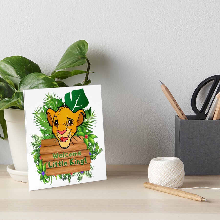 "Lion King - Simba - Welcome Little King" Art Board Print by ...