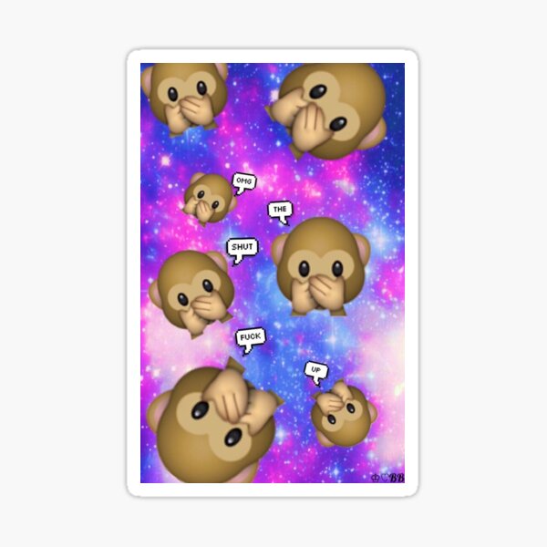 "Cute Monkey Emoji" Sticker for Sale by EdgarAdams | Redbubble