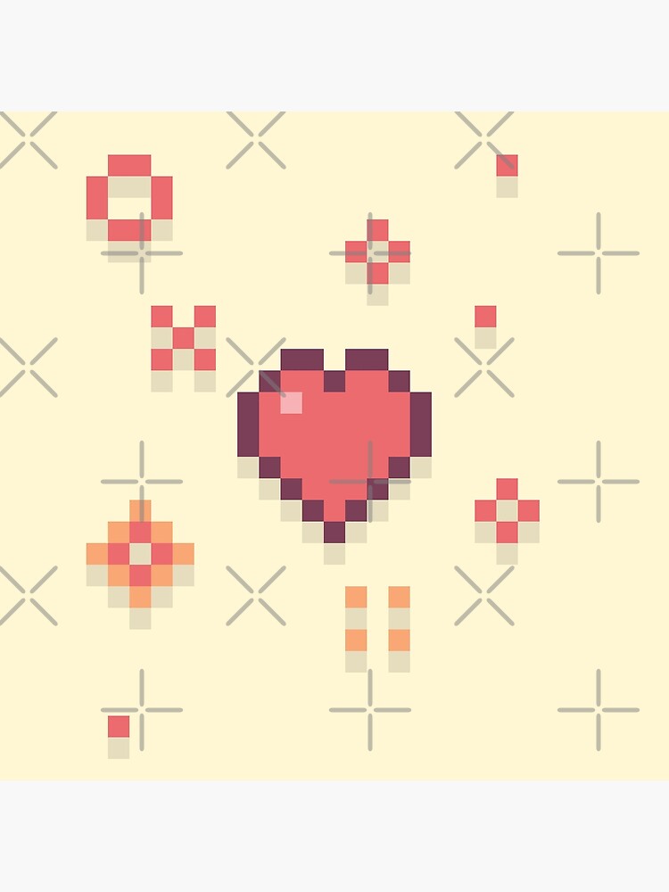 "Pixel Art Cute Love Heart " Art Print by Gavirlas | Redbubble