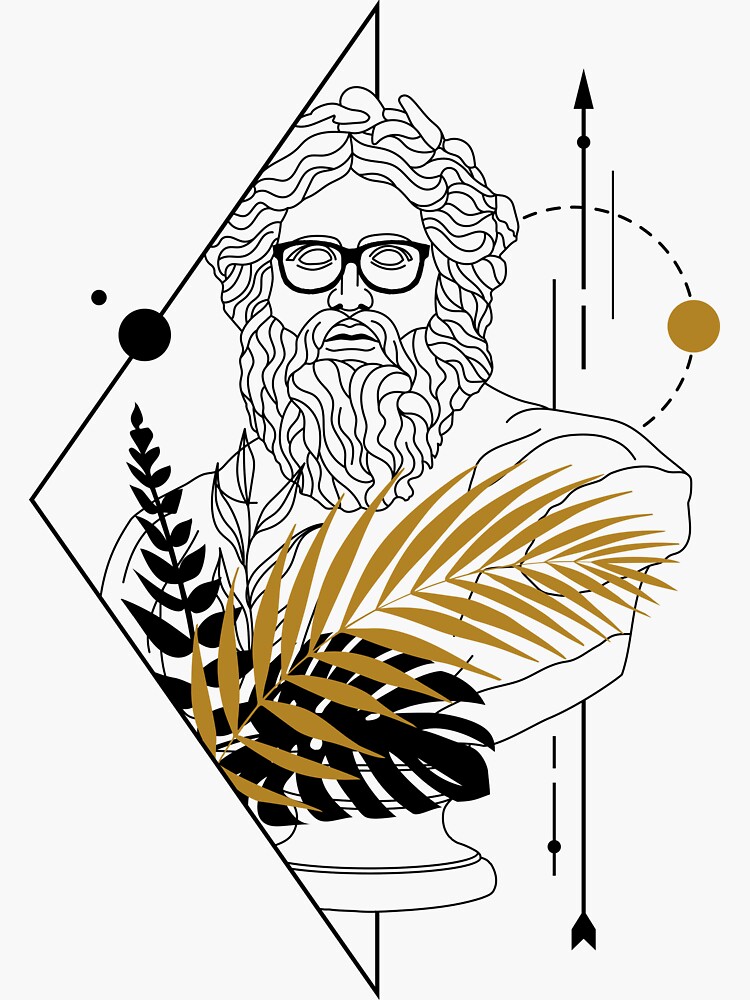 "Zeus (Jupiter). Creative Illustration In Geometric And Line Art Style ...