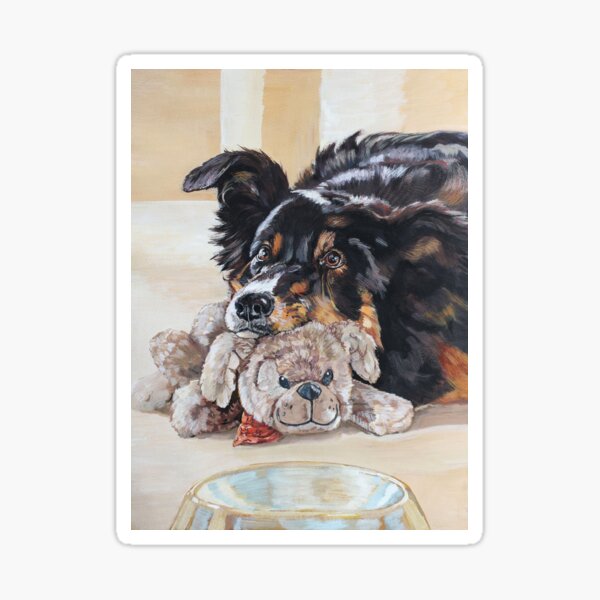 "Border Collie Boredom" Sticker by AK-Hevonen | Redbubble