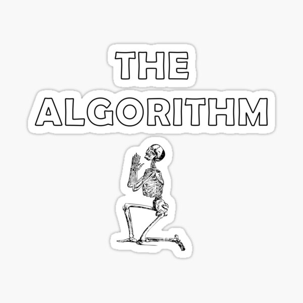"The Algorithm - Skeleton Praying - White" Sticker for Sale by ...