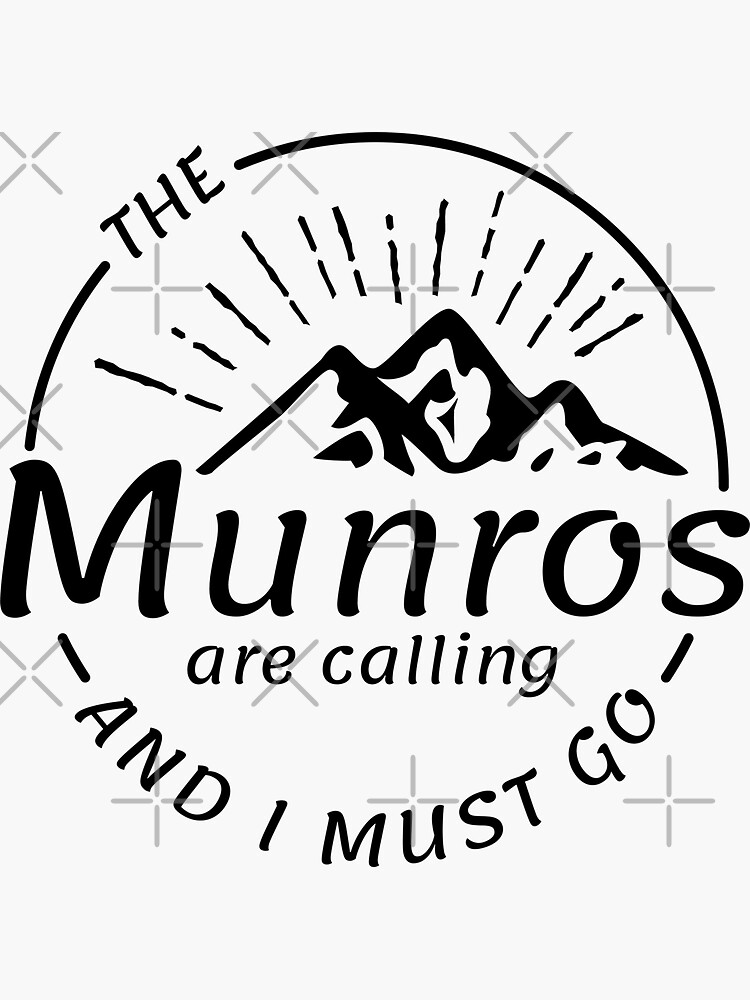 "Munro Bagger - The Munros Are Calling Mountain Climber" Sticker by ...