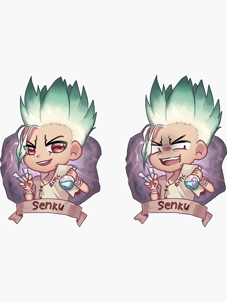 "Chibi Senku" Sticker for Sale by ikahueki | Redbubble
