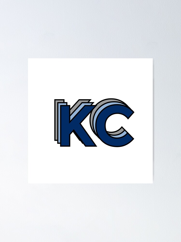 "Retro KC Blue and Gray" Poster for Sale by EmHem31 | Redbubble