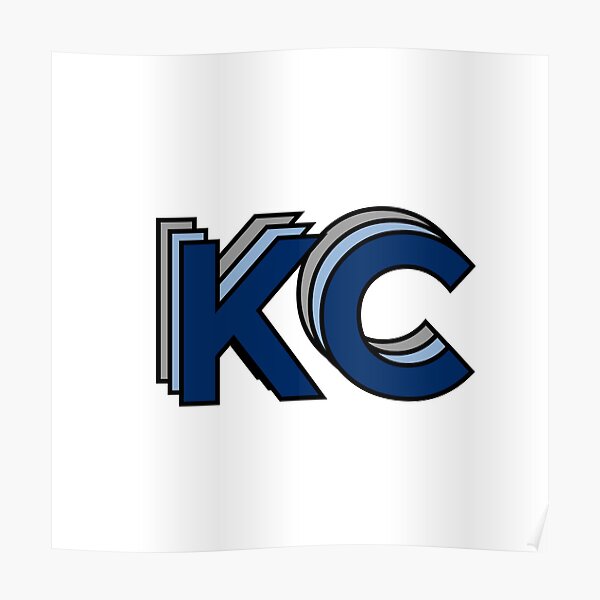 "Retro KC Blue and Gray" Poster for Sale by EmHem31 | Redbubble