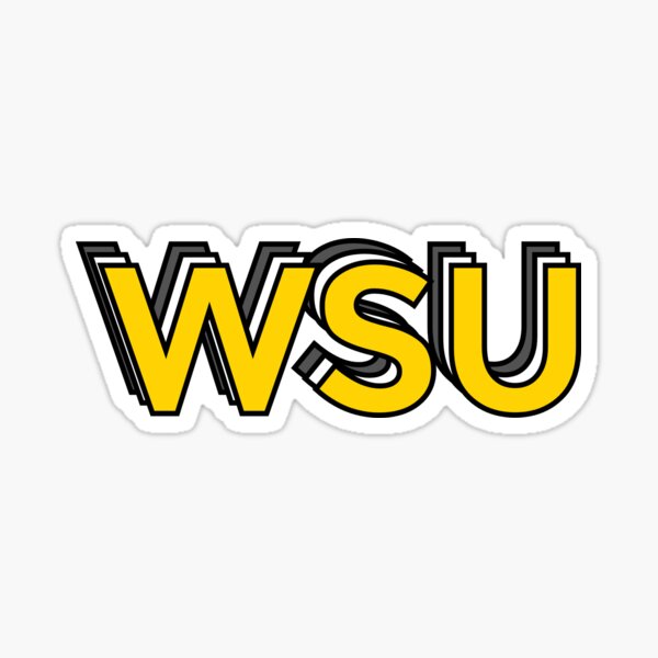 "Retro WSU" Sticker for Sale by EmHem31 | Redbubble