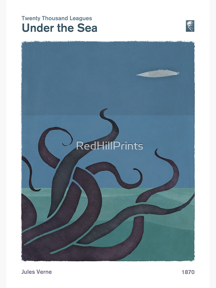"Twenty Thousand Leagues Under the Sea - Jules Verne Bookish Art for ...