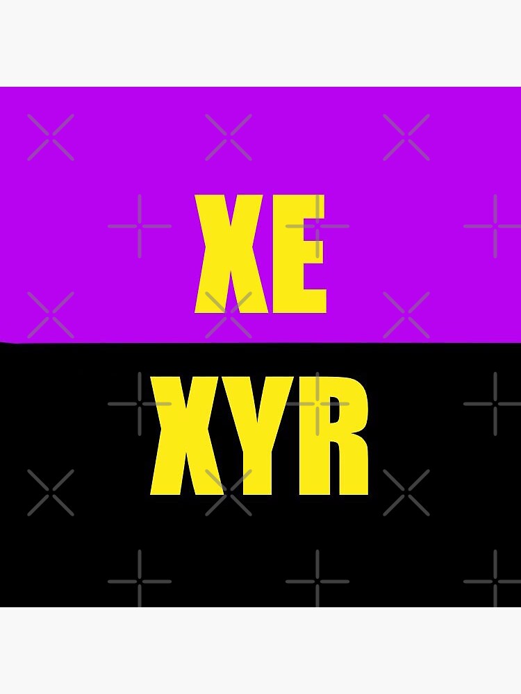 Pegatina «Pronombres no binarios de orgullo xe / xyr» de keatonposada ...