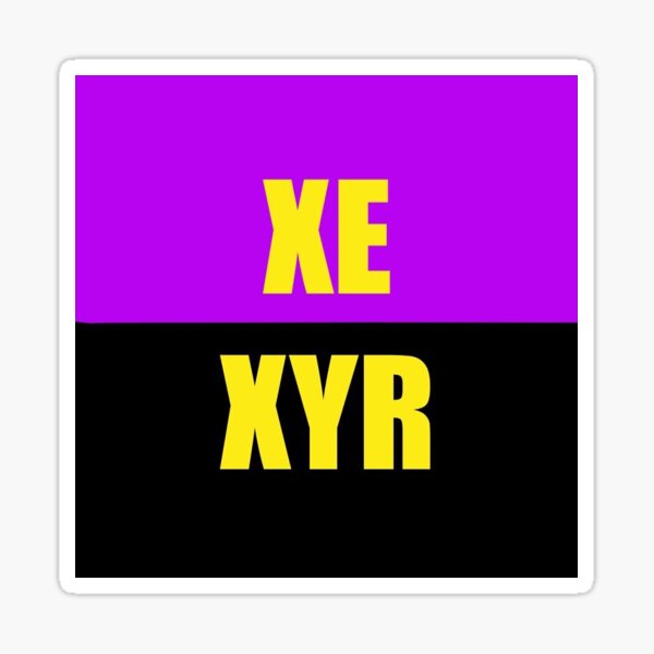 "Nonbinary pride xe/xyr pronouns" Sticker for Sale by keatonposada ...