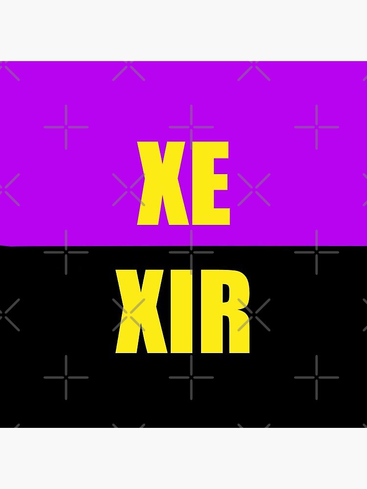 Pegatina «Pronombres no binarios de orgullo xe / xir» de keatonposada ...