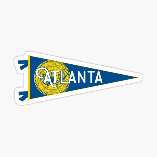 "Atlanta Flag Pennant" Sticker for Sale by zsonn | Redbubble