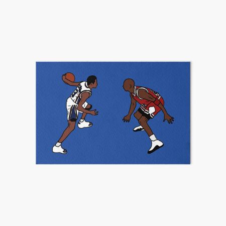 "Allen Iverson Crosses Over Michael Jordan" Art Board Print for Sale by ...
