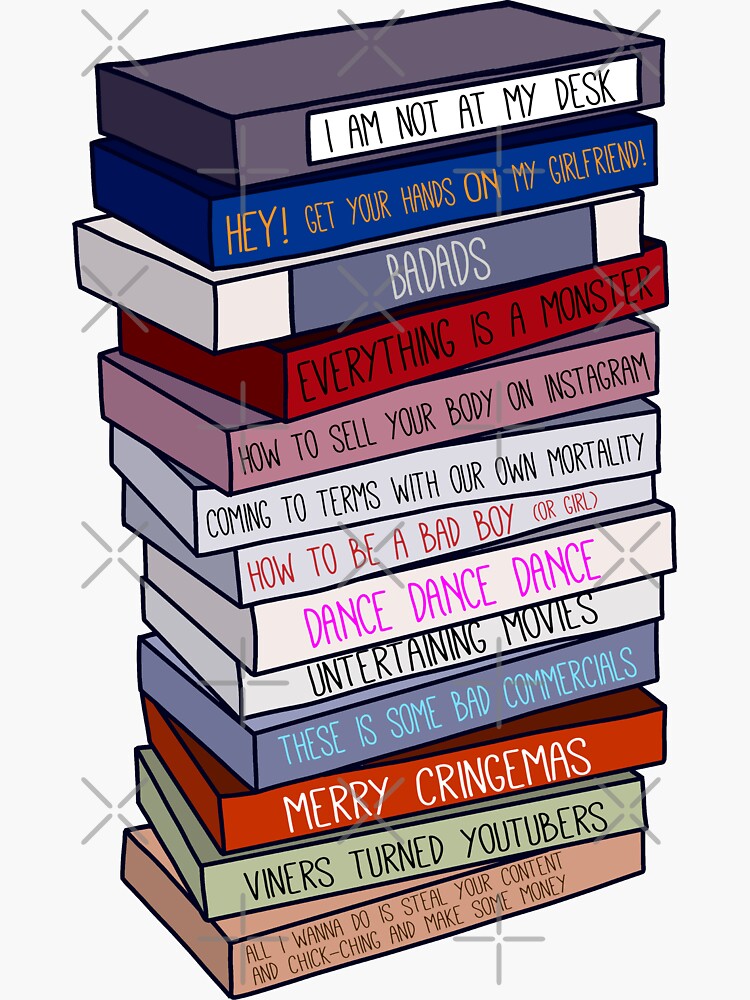 "danny gonzalez - video titles stack" Sticker for Sale by cameronbaba ...