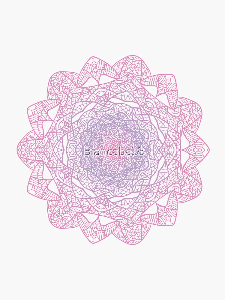 "Purple and Pink Mandala" Sticker for Sale by Biancaba18 | Redbubble