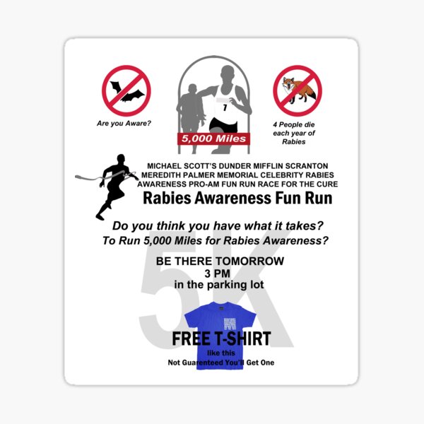 "Fun Run Flyer" Sticker by pickledbeets | Redbubble