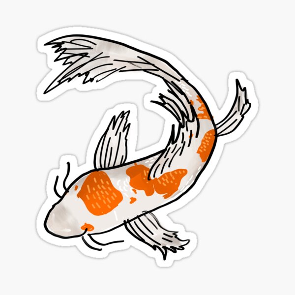 "Coy fish" Sticker for Sale by ChloesKindaCool | Redbubble