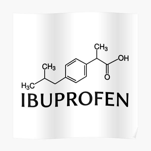 "ibuprofen" Poster by Iskanderox | Redbubble