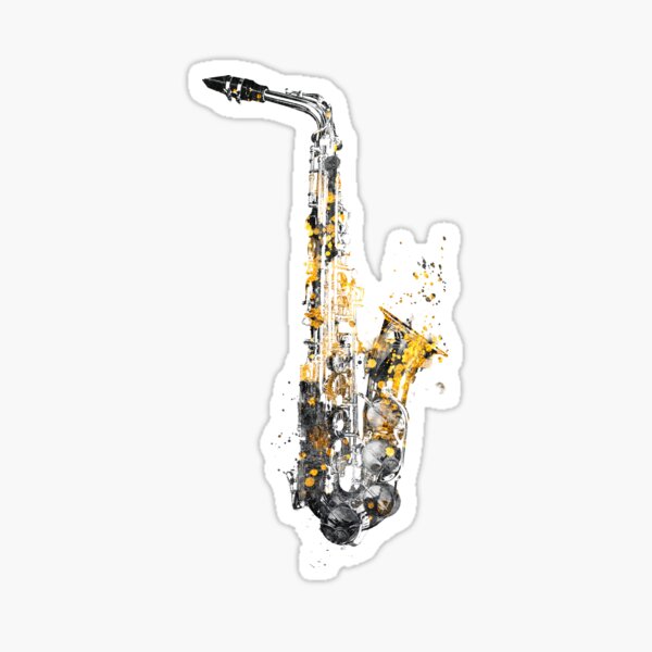 "Saxophone music art #saxophone" Sticker for Sale by JBJart | Redbubble