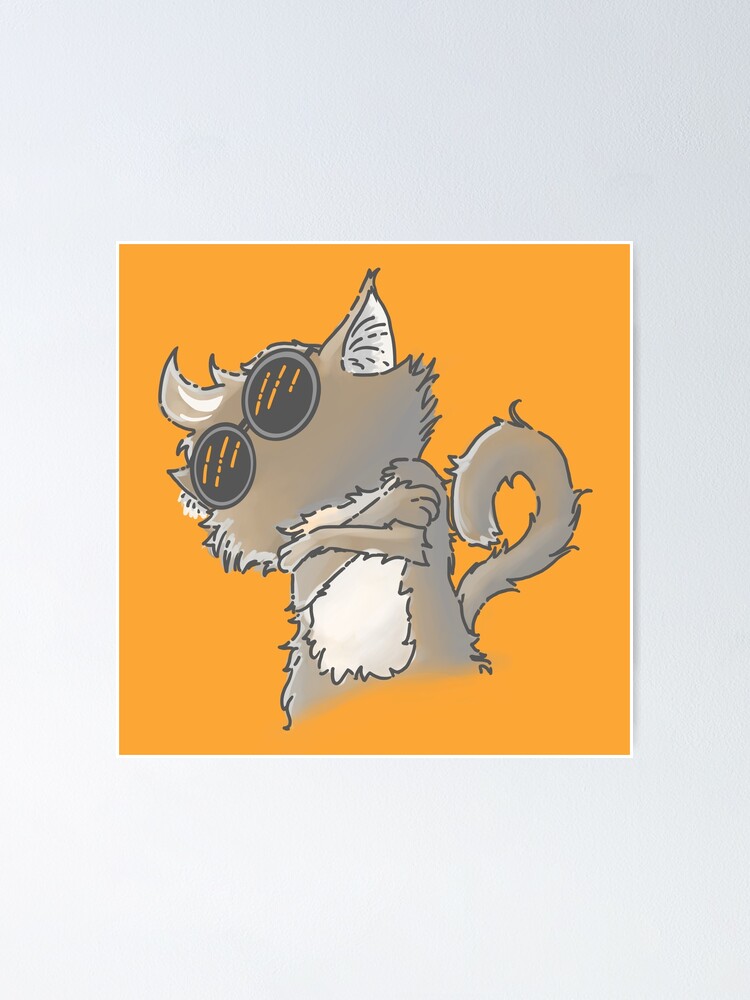 "Cool cat - color" Poster by m-ersan | Redbubble