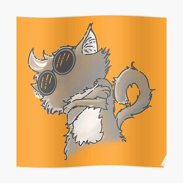 "Cool cat - color" Poster by m-ersan | Redbubble