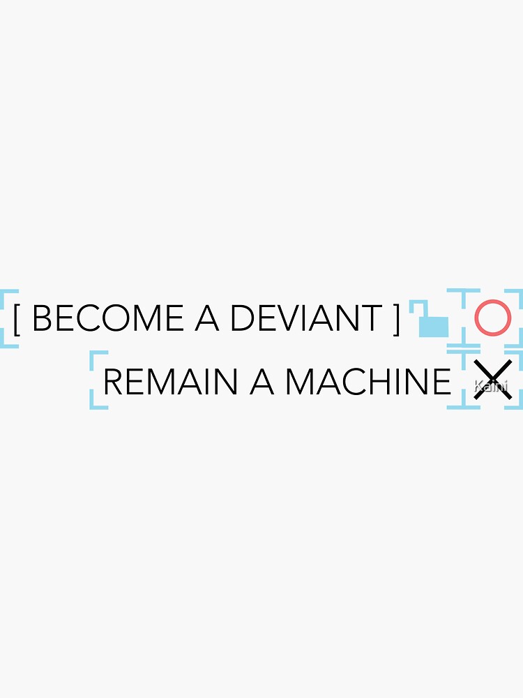 "BECOME DEVIANT (Black Text)" Sticker for Sale by Kaini | Redbubble