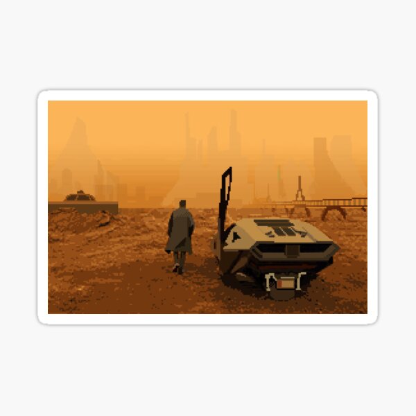 "Blade Runner pixel art" Sticker for Sale by JuanJimenez | Redbubble