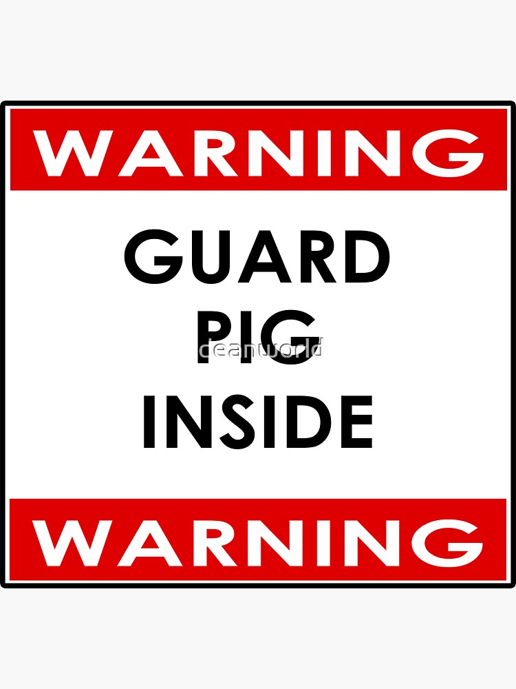 "Guard Pot Belly Micro Pig Inside Sticker Poster" Sticker for Sale by ...