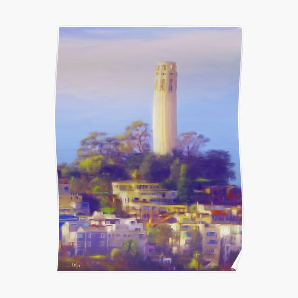"Coit Tower" Poster by TOMCARLOS | Redbubble