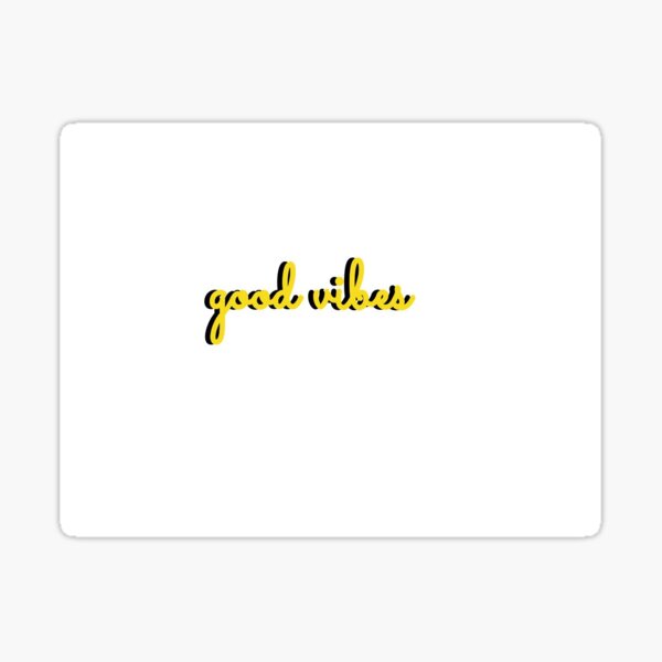 "Good Vibes Cursive Sticker" Sticker for Sale by posty85 | Redbubble