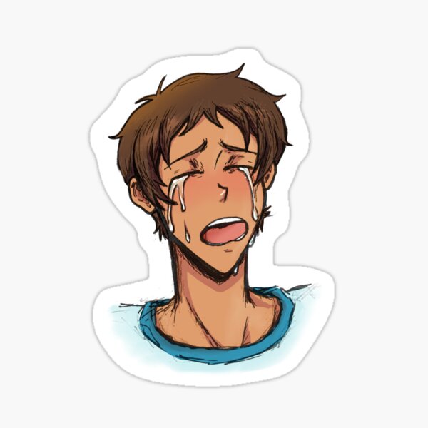 "Lance crying " Sticker by Gothdorito | Redbubble