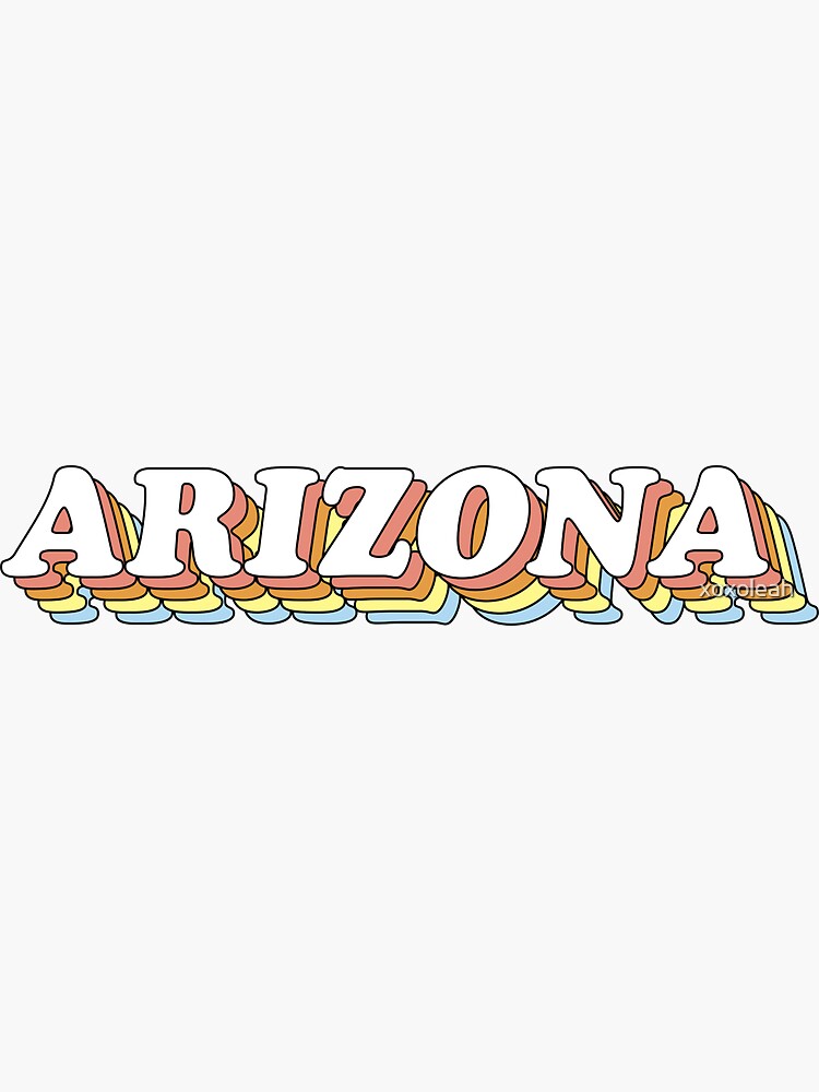 "3D Retro Rainbow Arizona" Sticker for Sale by xoxoleah | Redbubble