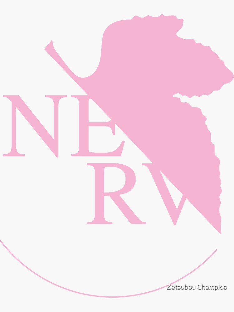 "Nerv logo pink" Sticker for Sale by unicornchamploo | Redbubble