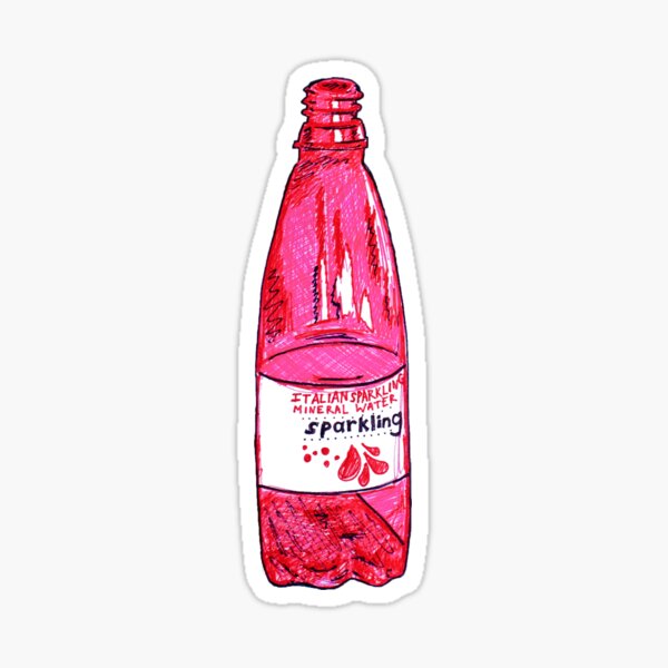 "pink seltzer bottle" Sticker by lucyrand | Redbubble