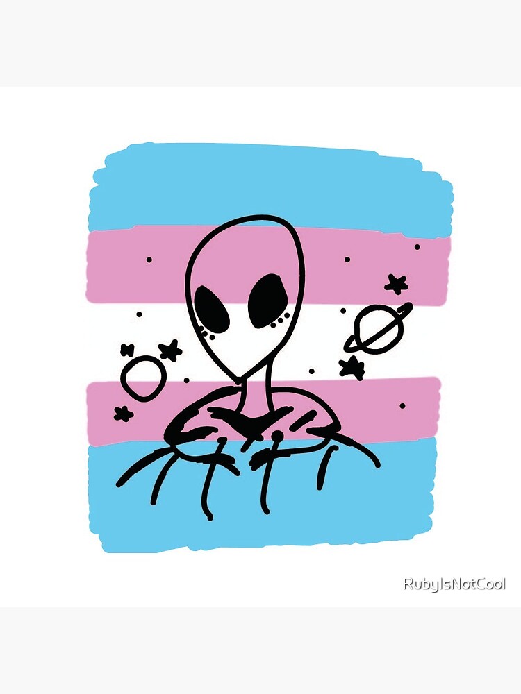 "trans alien" Pin for Sale by RubyIsNotCool | Redbubble
