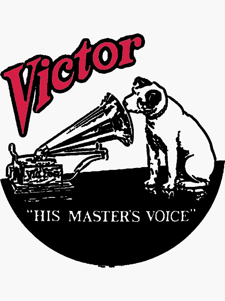 "Victor "His Master's Voice"" Sticker for Sale by LtFrenchFries | Redbubble