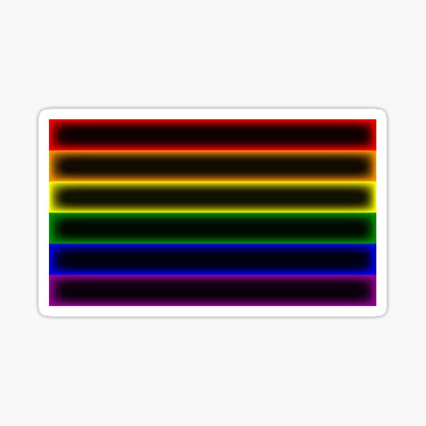 "Rainbow Space Stripes Pattern Bright Big" Sticker by spirula | Redbubble