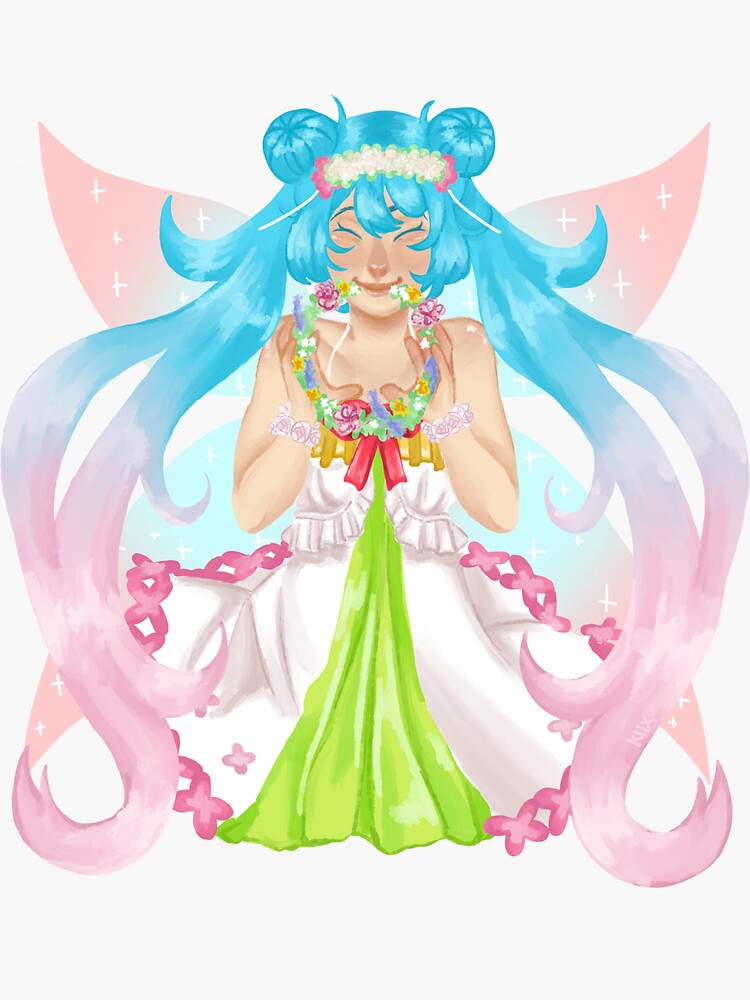 "Spring Miku Fairy " Sticker for Sale by kiixart | Redbubble