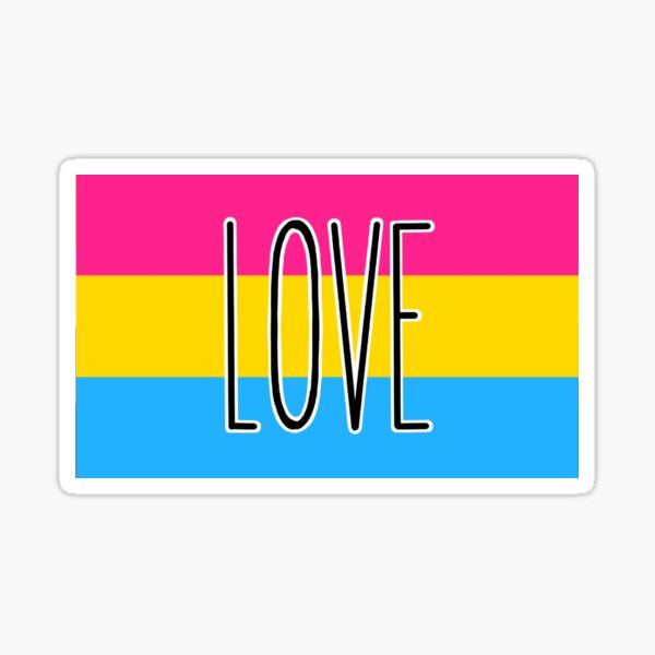 "Pan Pride" Sticker by BlueBlaire | Redbubble