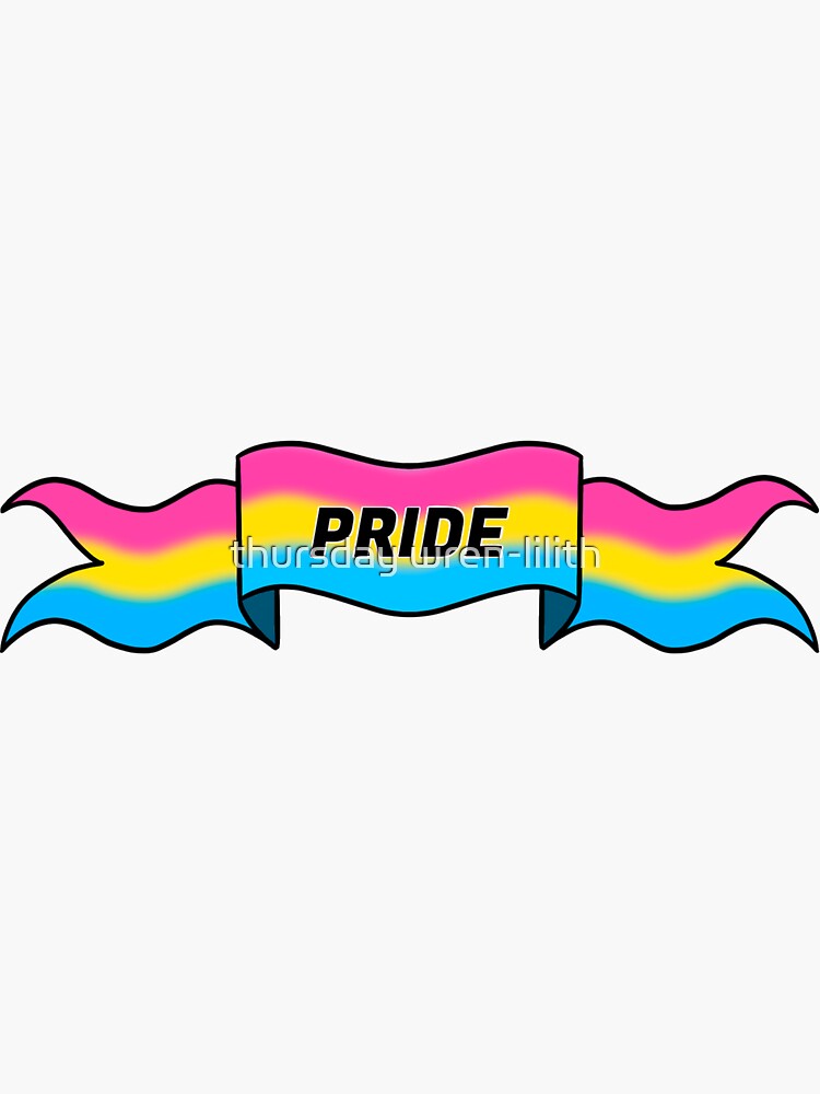 "pansexual pride banner" Sticker for Sale by toastywaffl3z | Redbubble