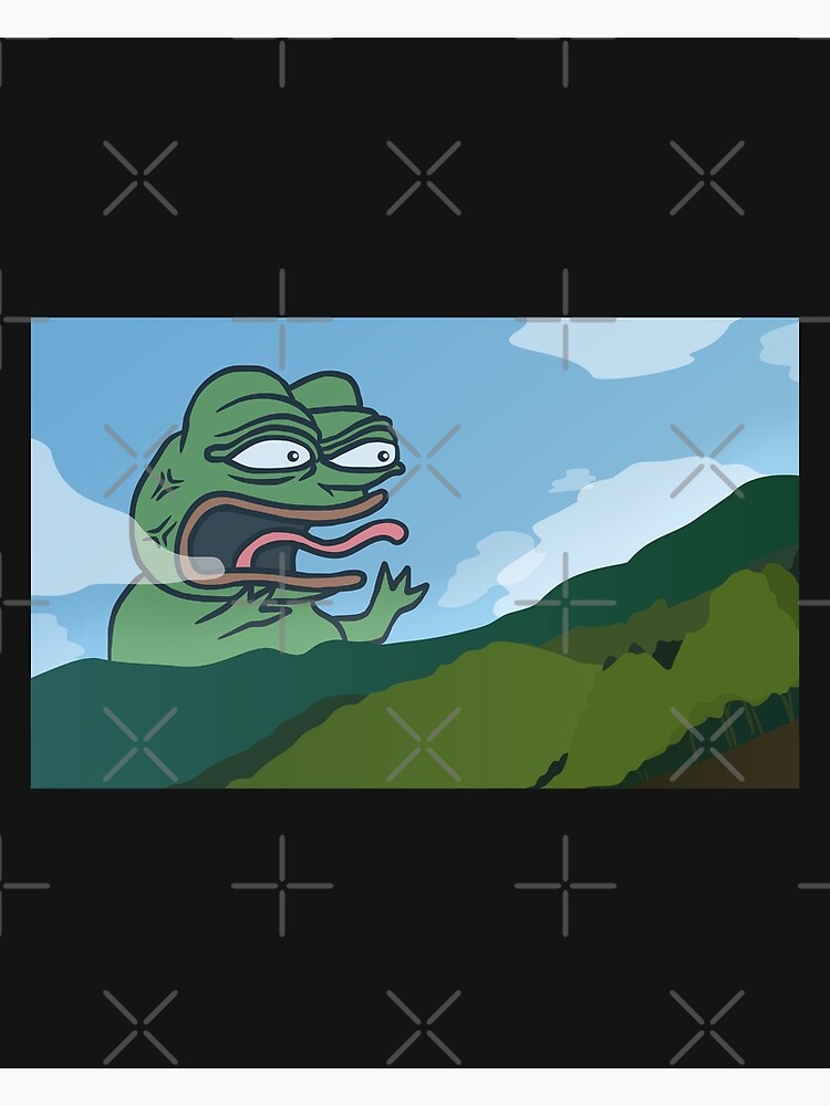 "Rare Pepe Meme Screaming Mountain Song " Poster for Sale by ...