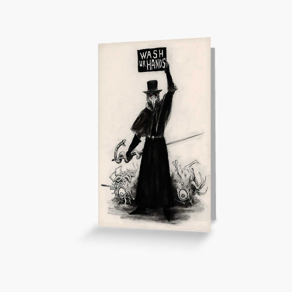 "Plague Doctor" Greeting Card for Sale by woodlapse | Redbubble