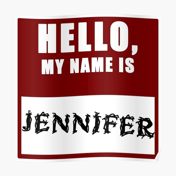 Jennifer Custom Name Design Framed Horizontal Poster Papercraft Paper ...