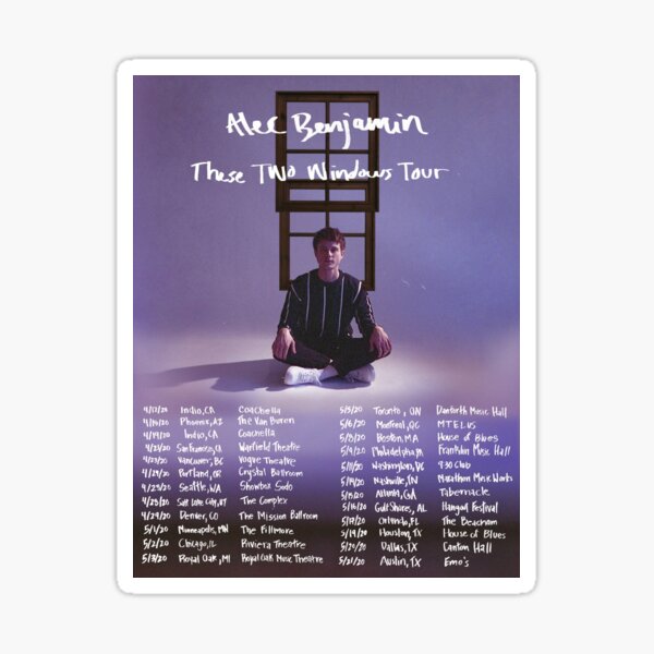 "alec benjamin tour mantaff" Sticker for Sale by hallena | Redbubble