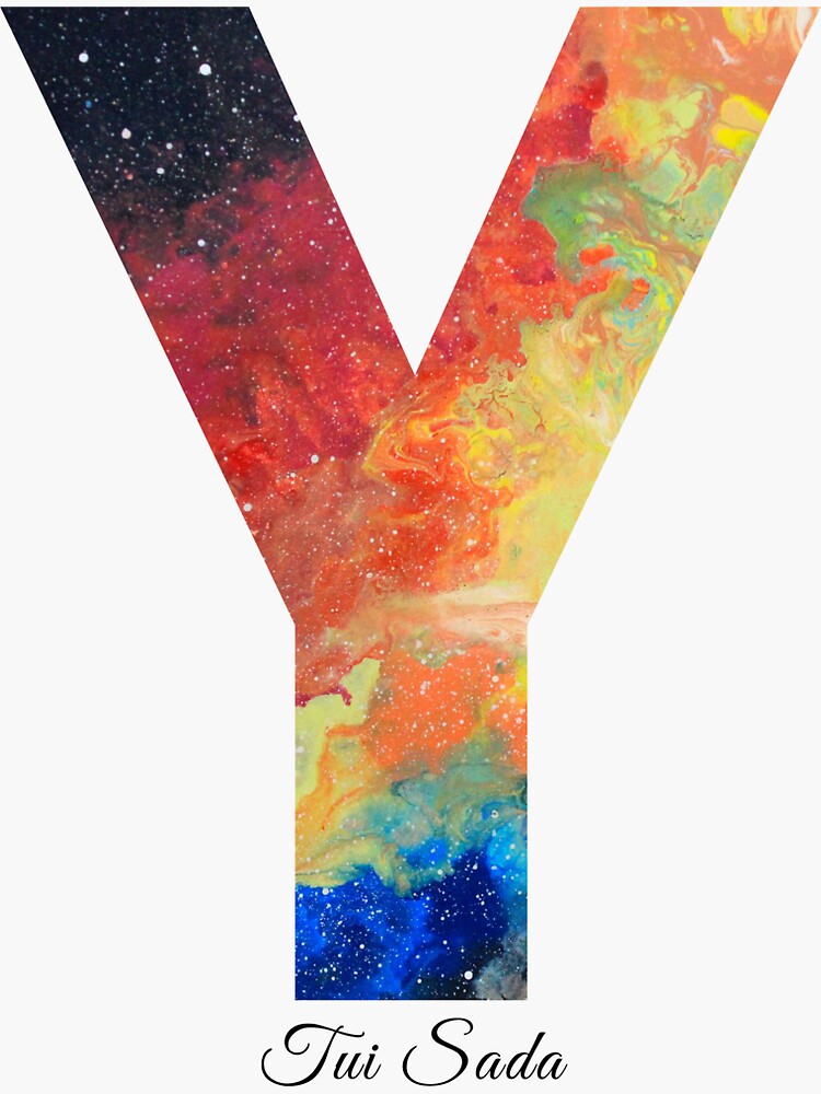 "Letter Y - The Flying Giant Nebula by Tui Sada" Sticker for Sale by ...