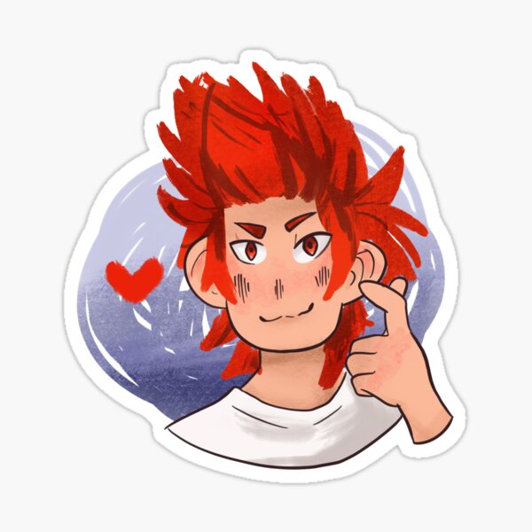 "Eijiro Kirishima" Sticker by OrangishJam | Redbubble