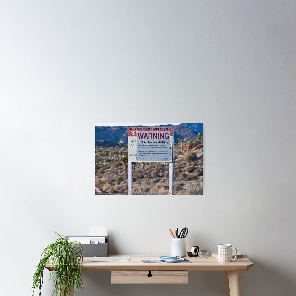 "Air Force Warning Sign Area 51" Poster for Sale by Hankmann | Redbubble