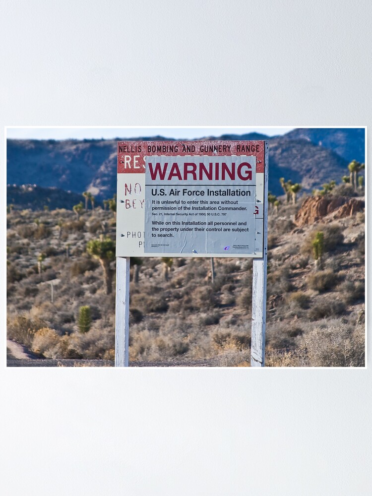 "Air Force Warning Sign Area 51" Poster for Sale by Hankmann | Redbubble